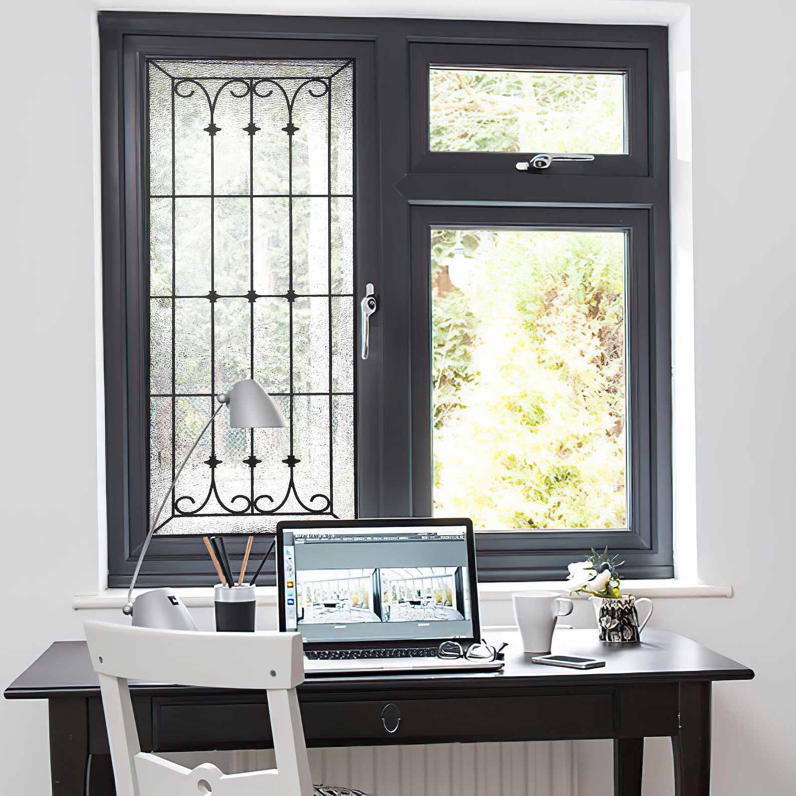Decorative Stained Glass Window Film, CLEAR GLASS, Privacy Beveled ...