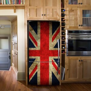 United Kingdom UK Union Jack Fridge Decal, Peel & Stick Refrigerator ...