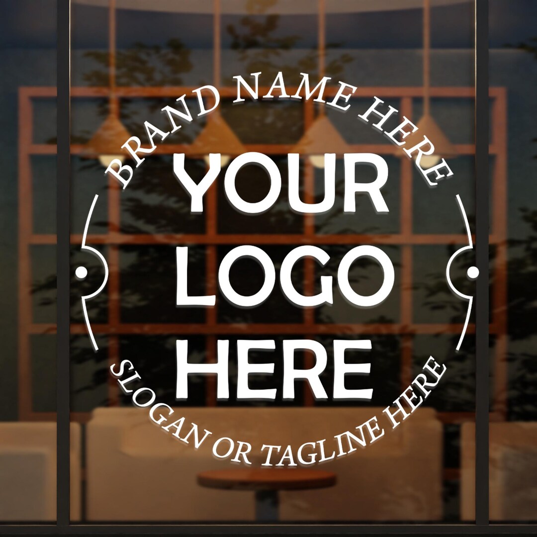 Custom Business Logo Decal | Personalized Storefront Vinyl Sticker ...