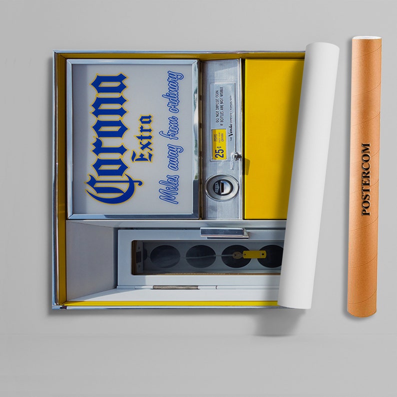 Vending Machine Corona Extra Door Mural Yellow Fridge Decal | Etsy