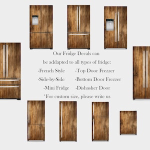 Old Wood Texture Refrigerator Wrap, Peel &stick Vinyl, Brown Wooden ...