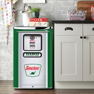 Sinclair Retro Gas Pump Fridge Decal, Door Mural, Vintage Mens Cave ...