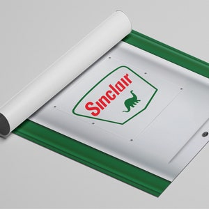 Sinclair Retro Gas Pump Fridge Decal, Door Mural, Vintage Mens Cave, Garage Skin Vinyl Mural ...