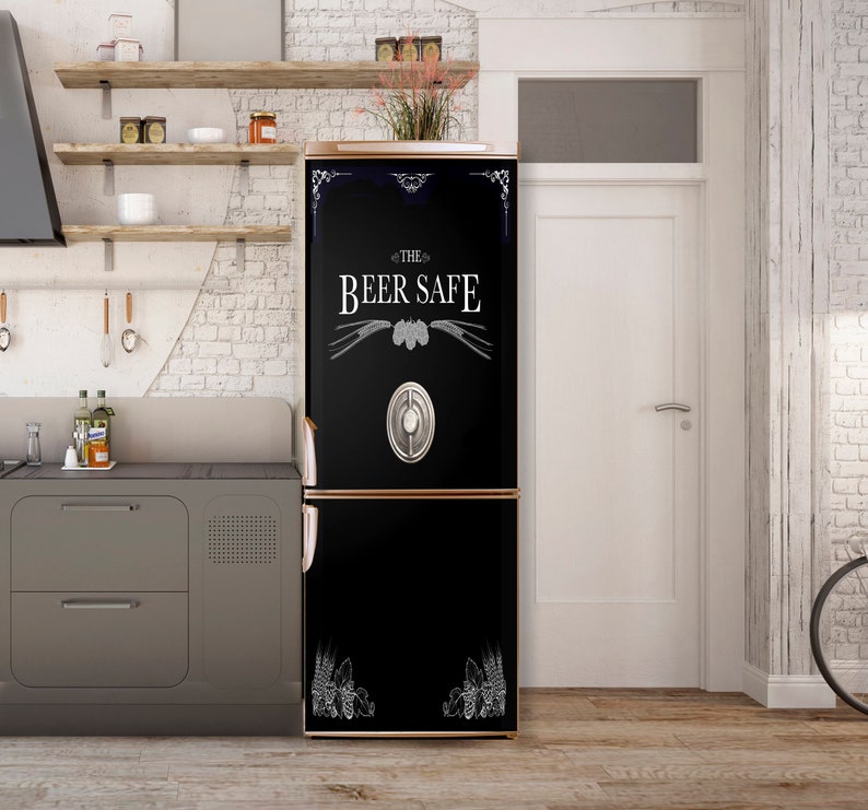 Door Mural Beer Safe Decal Fridge Door wrap Kitchen Logo door | Etsy
