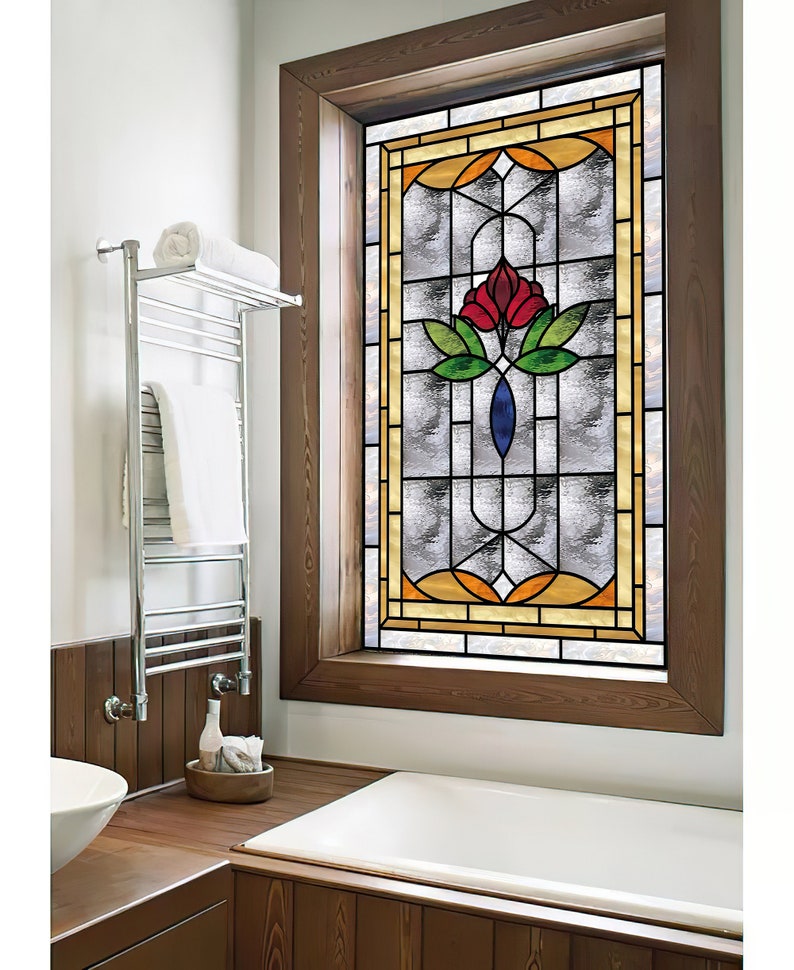 Custom Stained Glass Window Film Mosaic Frosted Privacy - Etsy