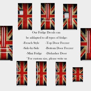 United Kingdom UK Union Jack Fridge Decal, Peel & Stick Refrigerator ...