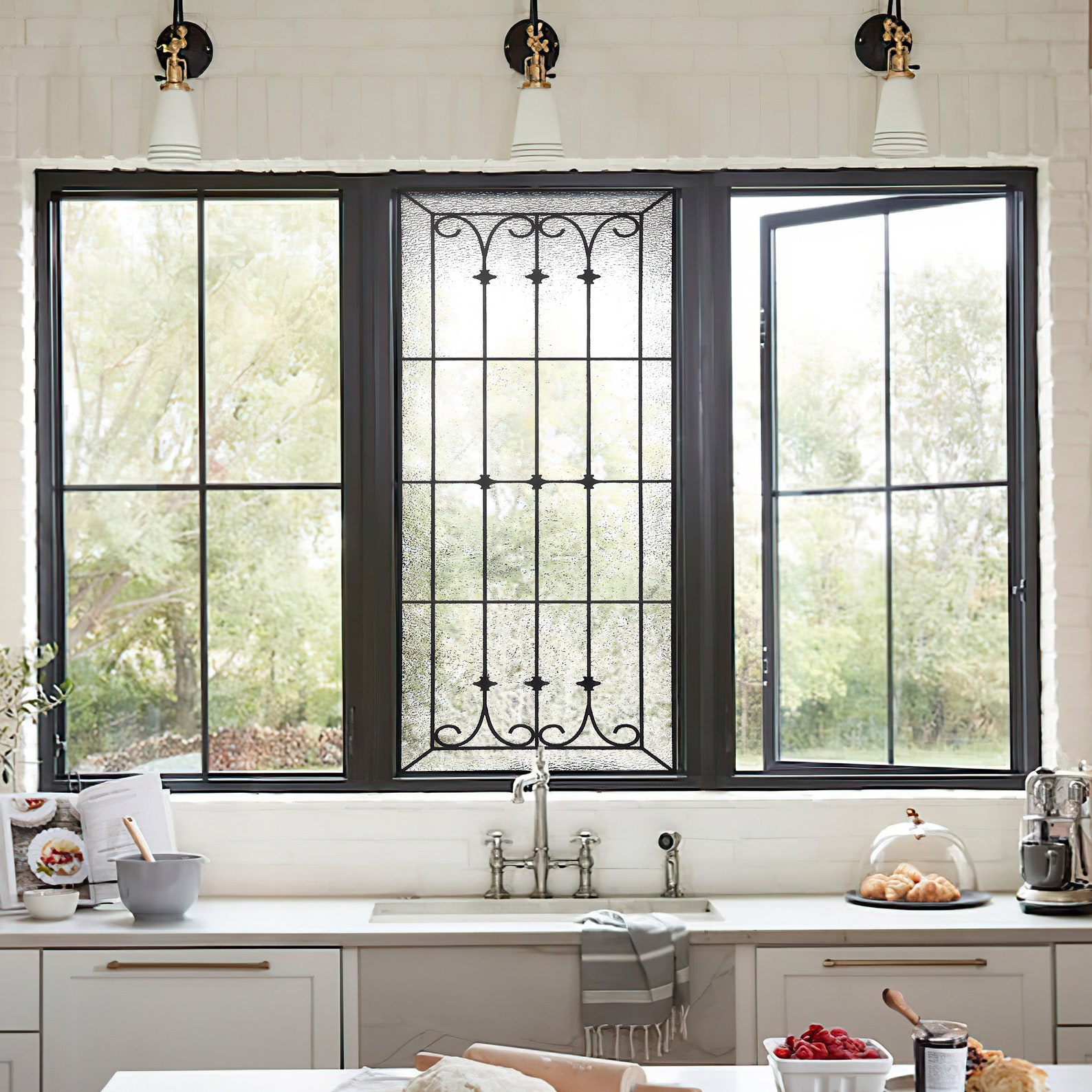 Decorative Stained Glass Window Film, CLEAR GLASS, Privacy Beveled ...