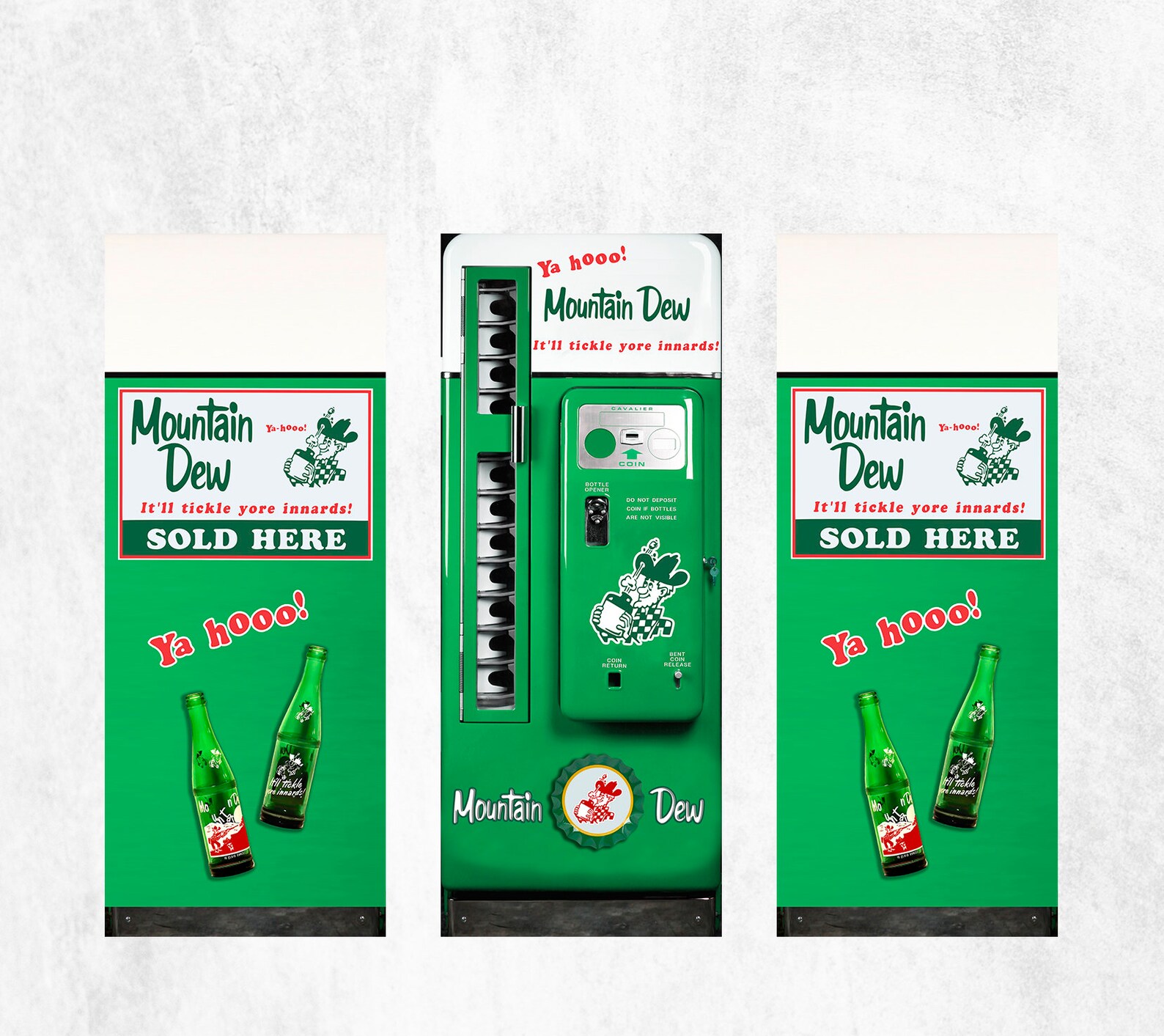 Retro Mountain Dew Vending Machine Refrigerator Wrap, Vintage Fridge ...