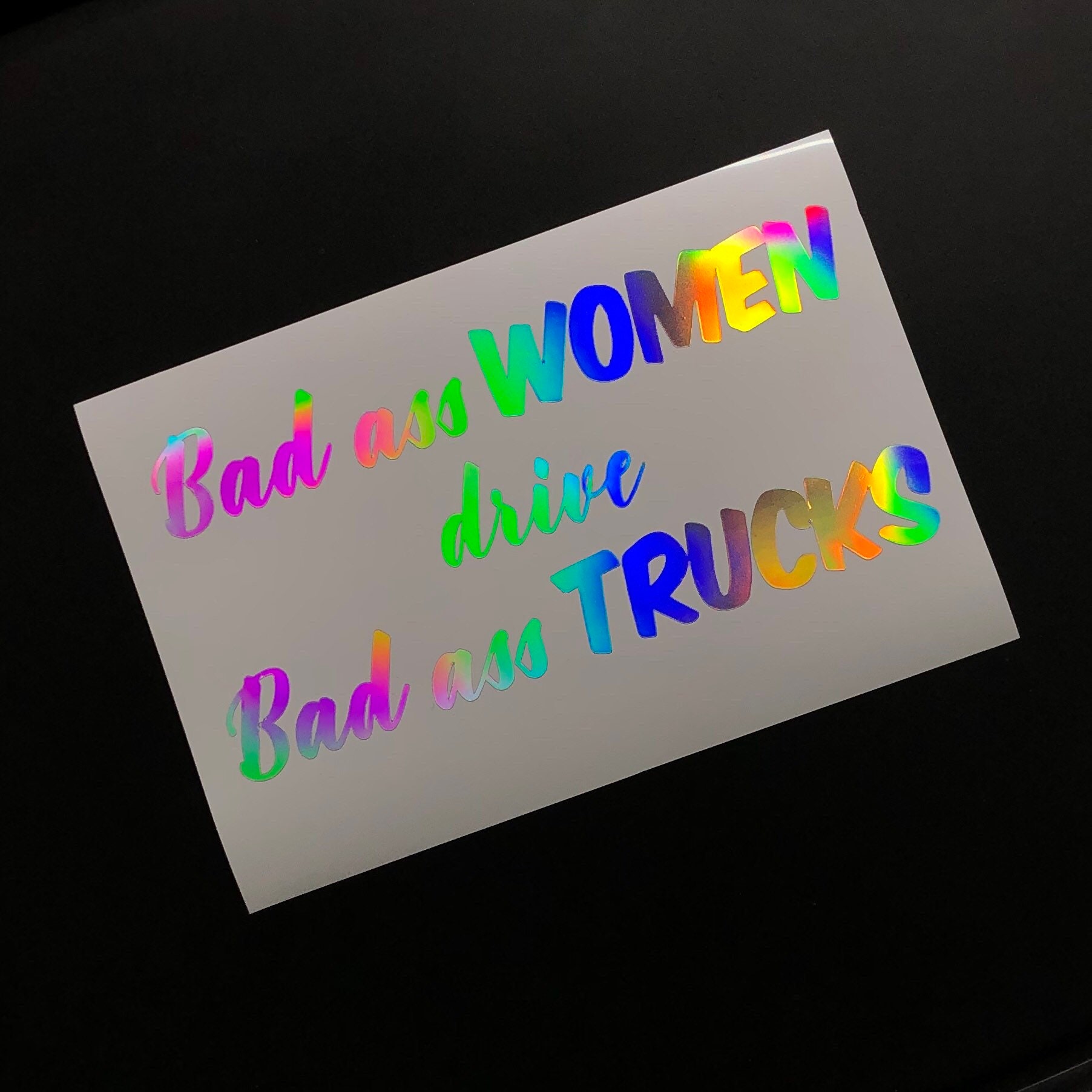 Bad Ass WOMEN Drive Bad Ass TRUCKS Vinyl Decals - Etsy