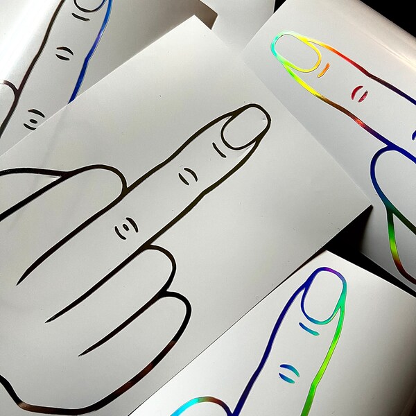 Middle Finger Decal - Etsy