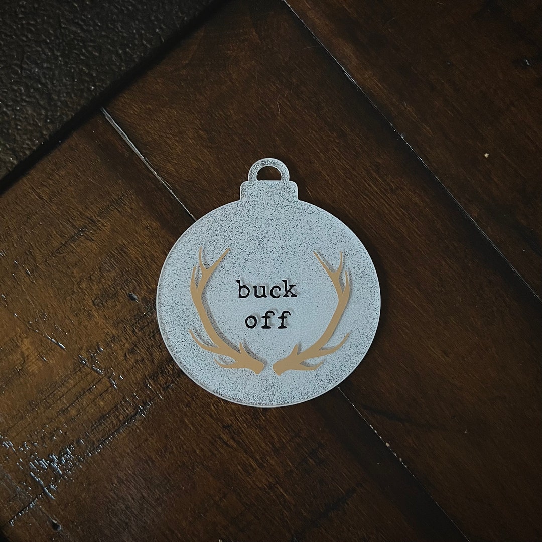 Buck off Ornament | Antler Ornament | Rustic Decor - Etsy