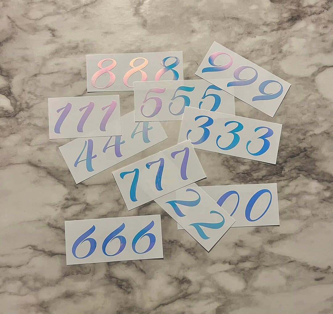 Angel Number Vinyl Decals Bumper Stickers Car Accessories - Etsy