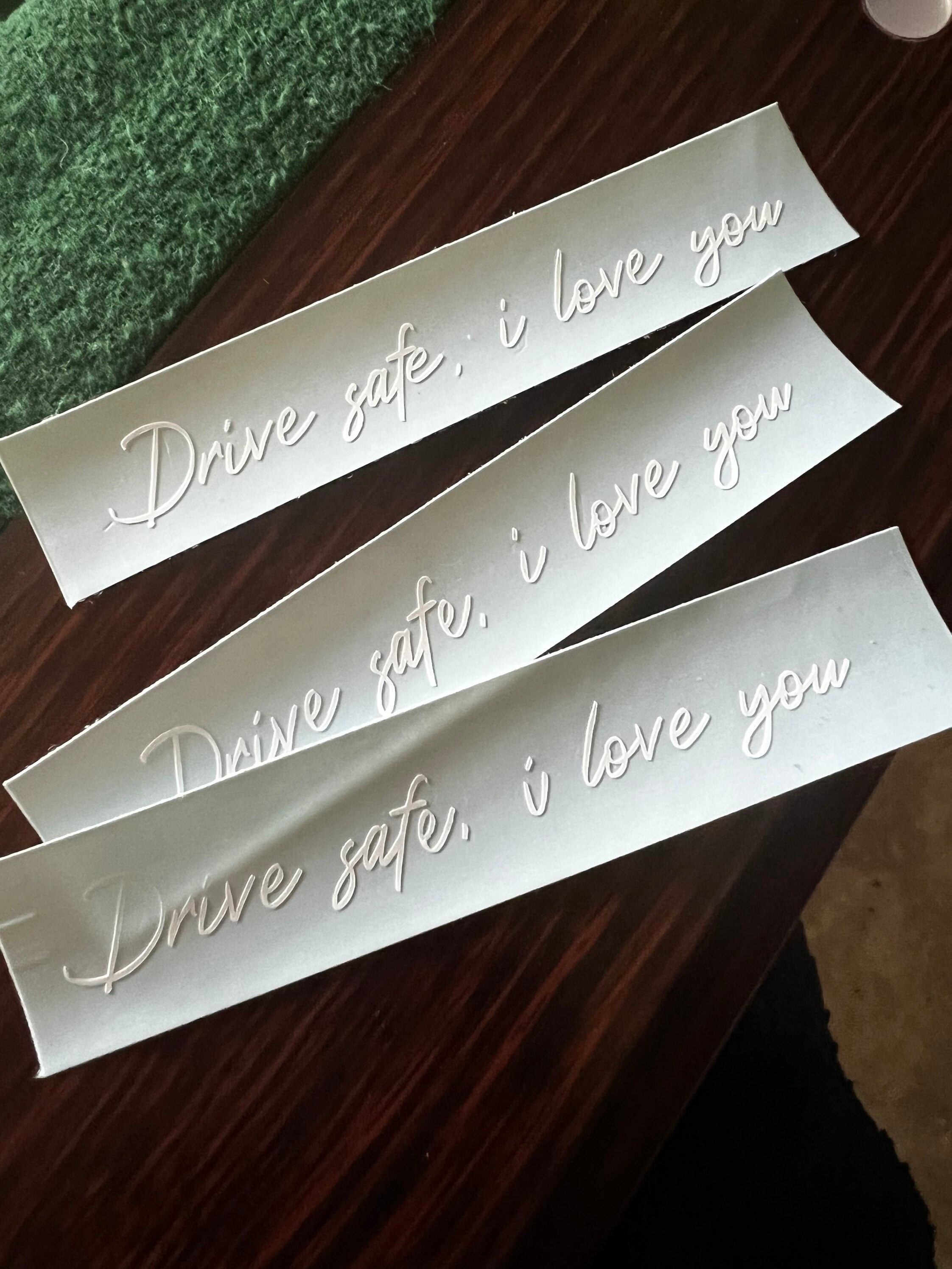 Drive Safe I Love You Car Mirror Decal Sticker Vinyl - Etsy