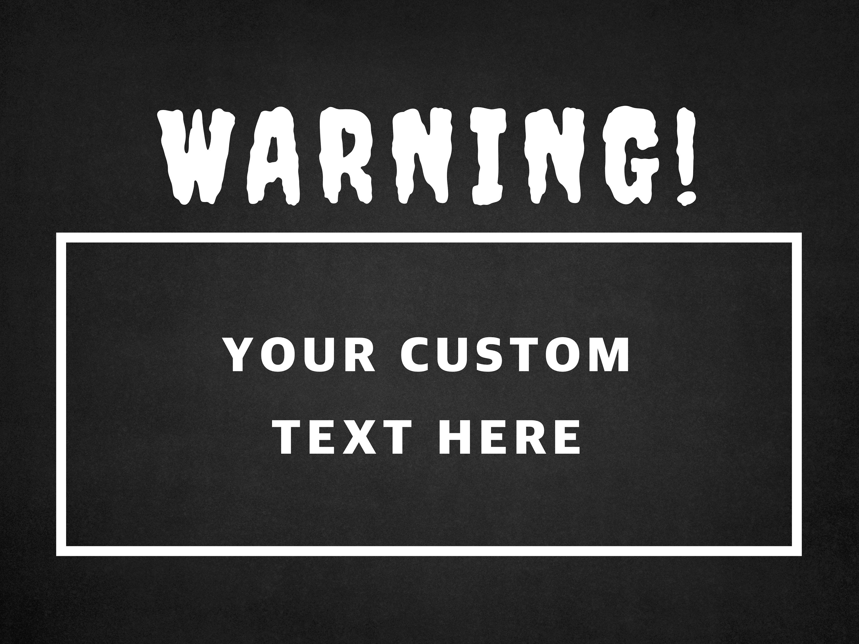 WARNING Custom Text Decals | Custom Decals | Custom Stickers | Car ...