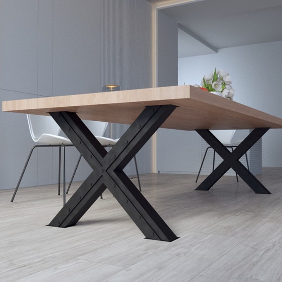 Metal X Stlye Legs DIY Steel Legs for Dining Table or Desk Etsy