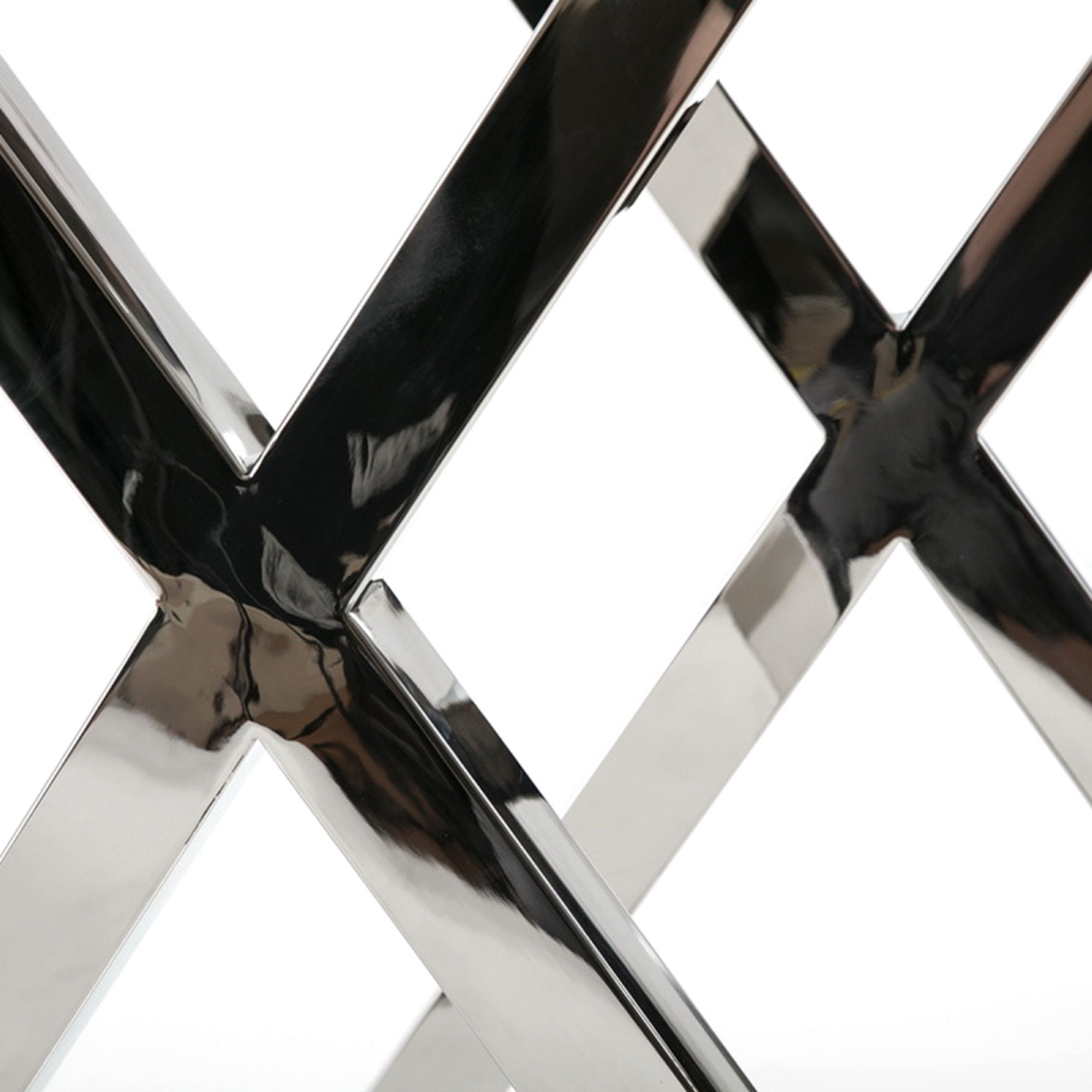 X Polished Chrome Mirror Finish Stainless Steel Metal Table - Etsy