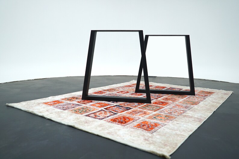 Trapezoid Metal Table Legs: Heavy Duty Steel, Set of 2 - Etsy