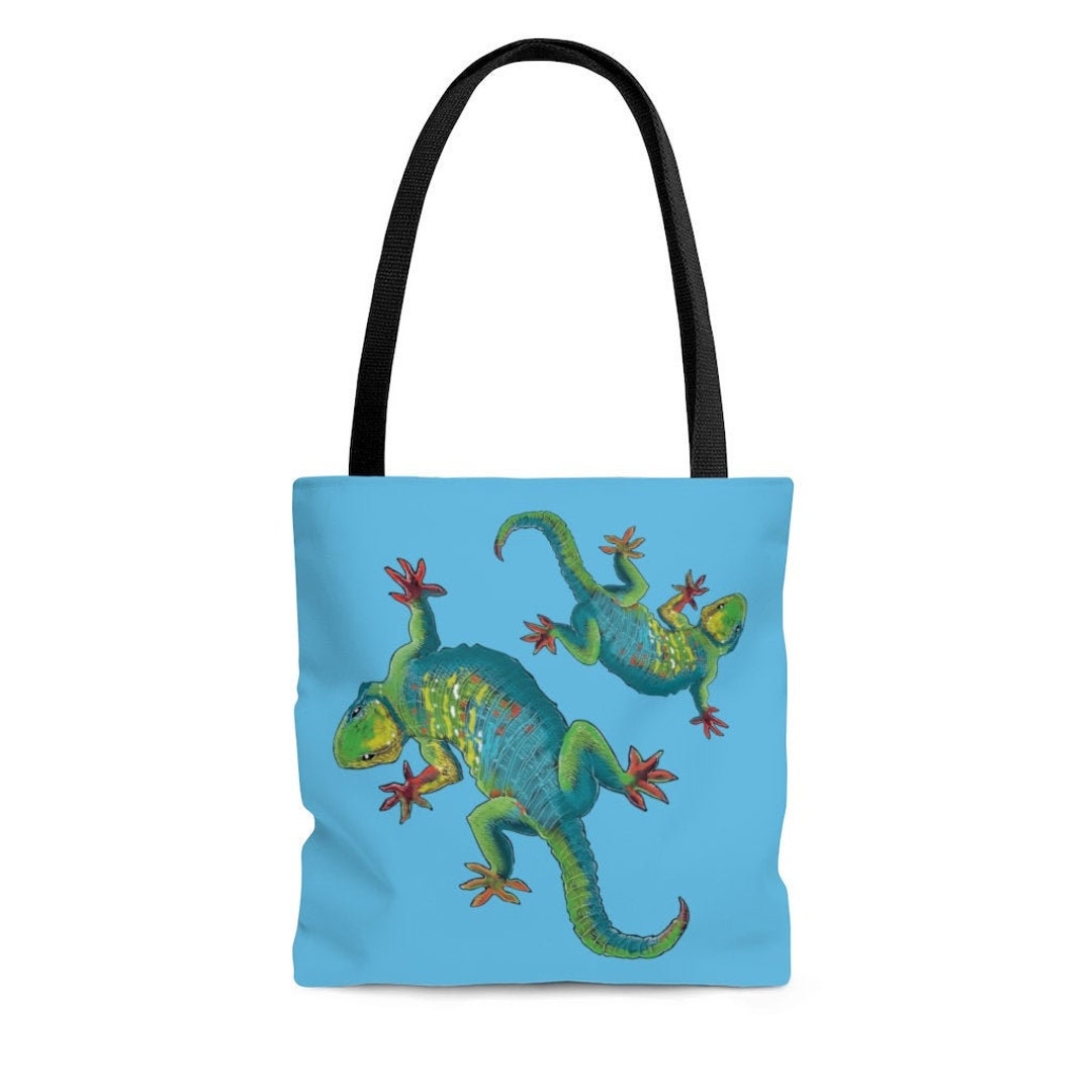 Shoulder Tote, Lizard Design, Eco-friendly Durable Fabric Shopping Bag ...