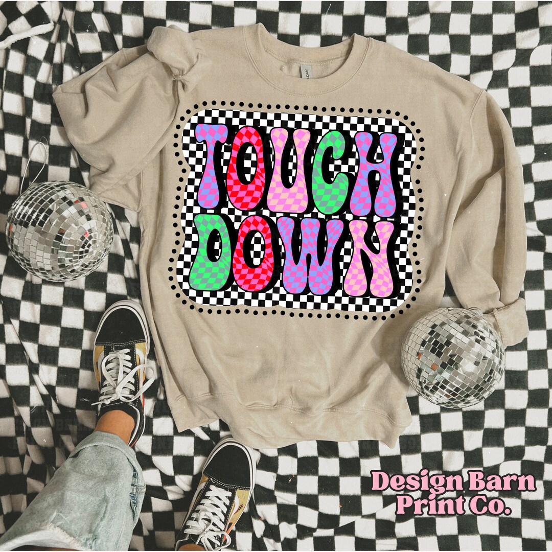 DIGITAL Touchdown Png Football Png Design Sports Png Design Retro ...