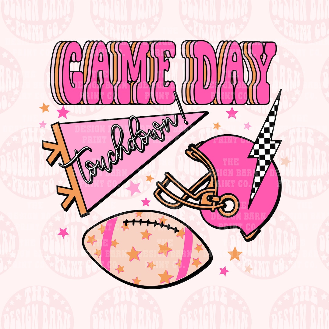 DIGITAL Game Day Football Design PNG File Digital Download Football Png ...