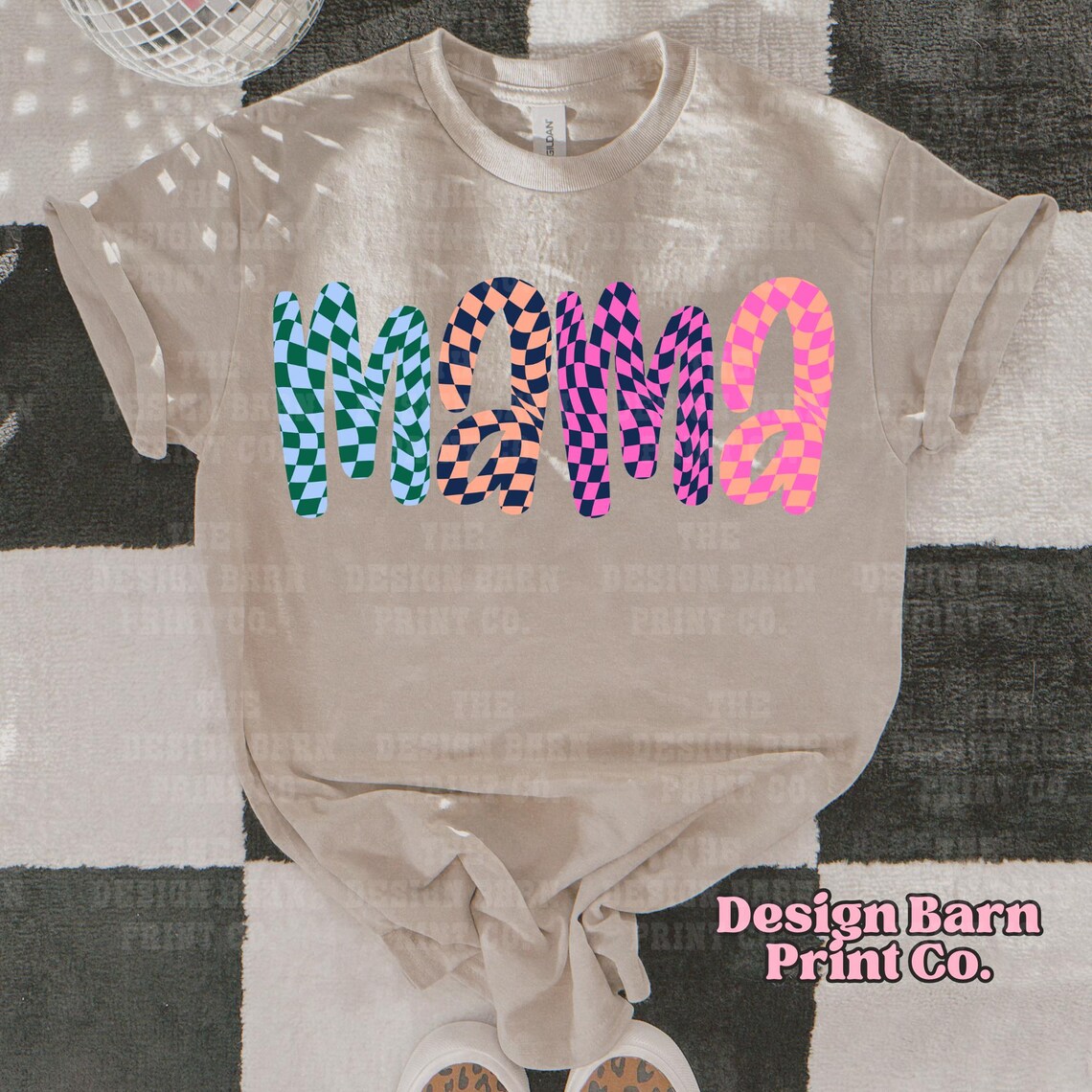 Checkered Mama PNG Retro Png Mama Design Sublimation Colorblock Name ...