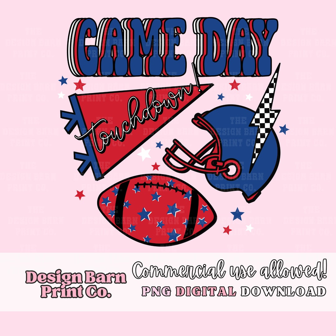 DIGITAL Game Day Football Design PNG File Digital Download Football Png ...