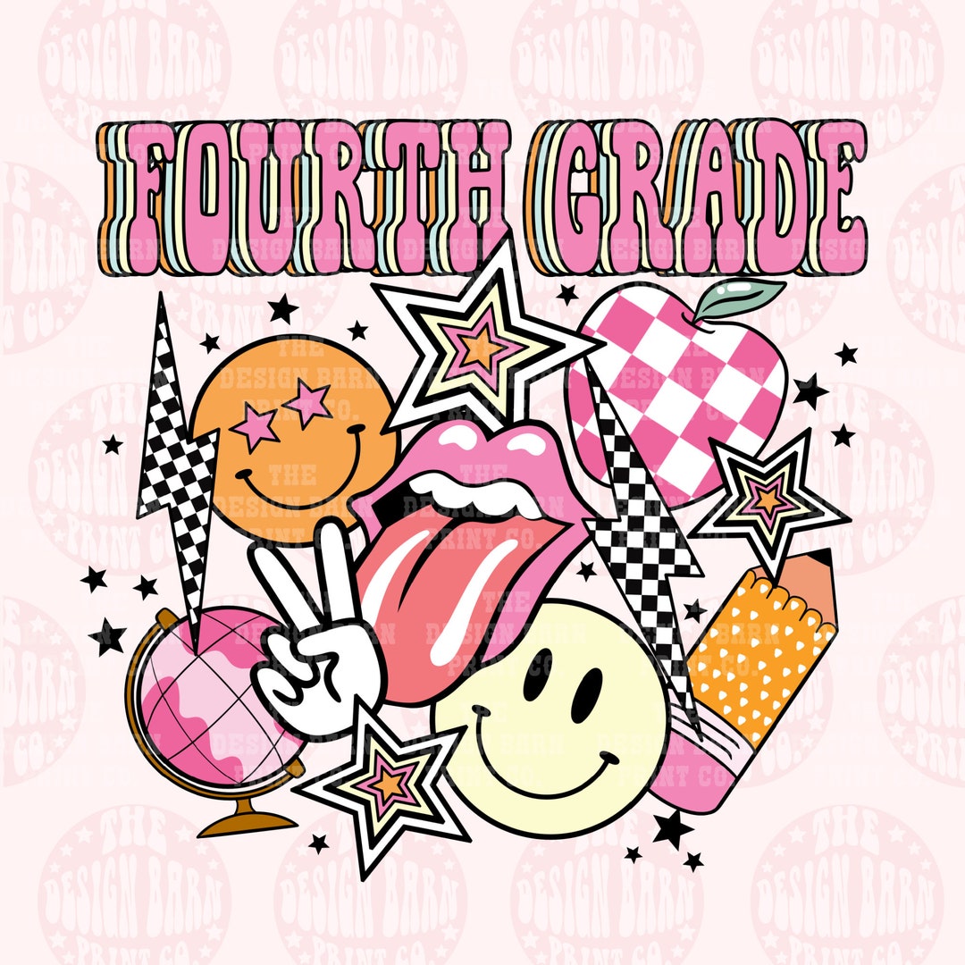Back to School, Fourth Grade Printable, Fourth Grade PNG, First Day of ...