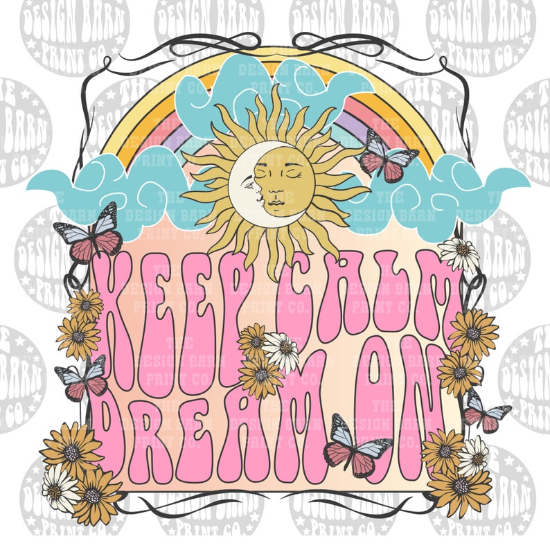 DIGITAL Keep Calm Dream on PNG Sublimation Art Digital - Etsy