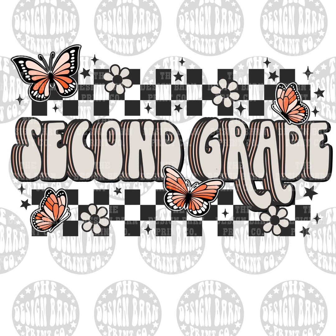 Back to School, Second Grade PNG , Retro School PNG, First Day of ...