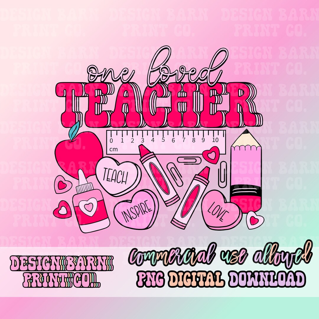 DIGITAL Teacher Png Valentine's Teacher Design Occupation Design School ...