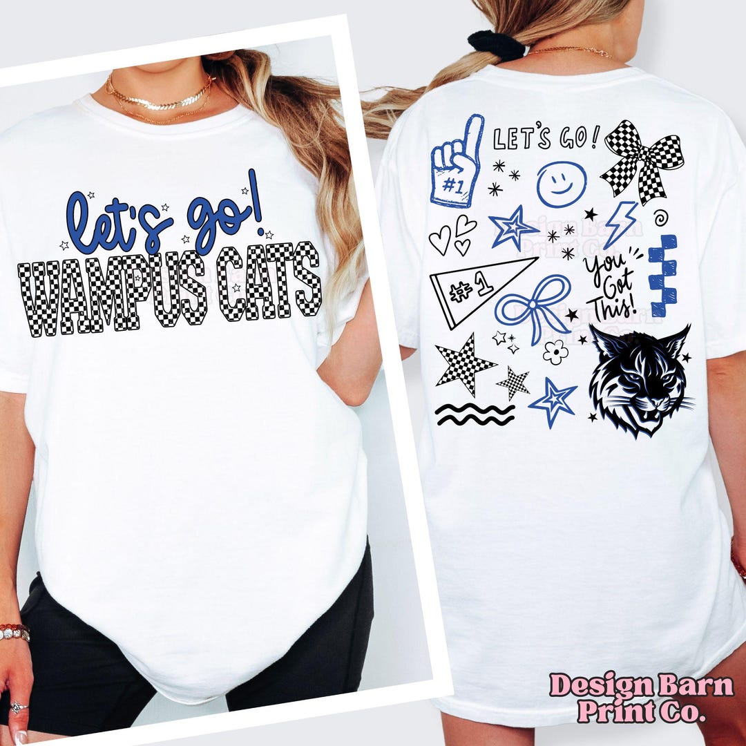Wampus Mascot Bundle Png Mascot Game Day Design PNG Checkered Sport ...