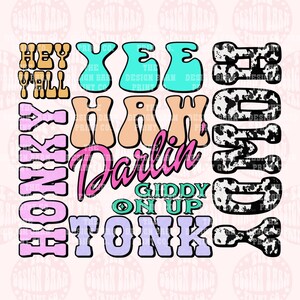 Honky Tonk Png Western Sublimation Png Cowboy Design Png Yeehaw Png ...