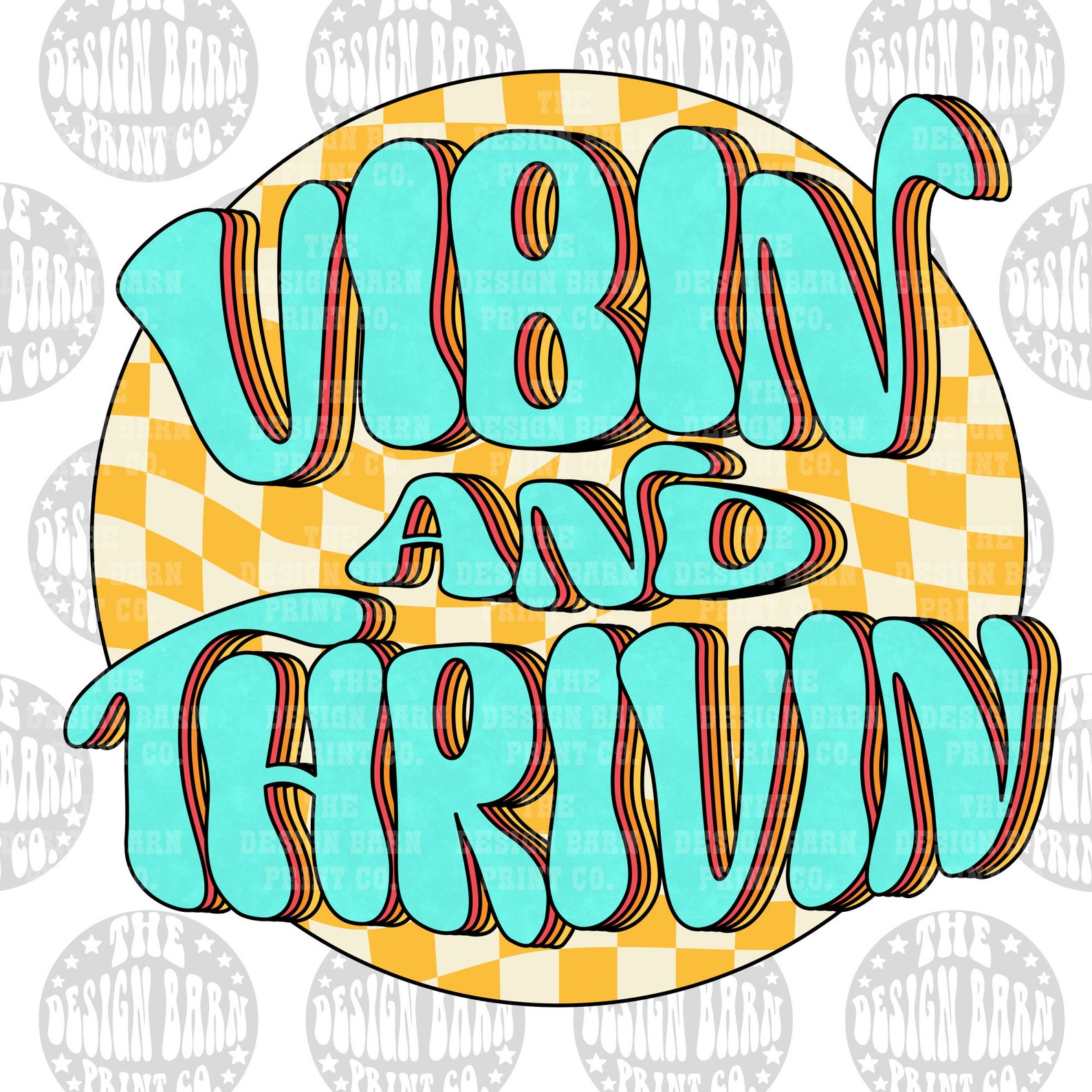 DIGITAL Vibin' and Thrivin PNG Sublimation Art Digital - Etsy