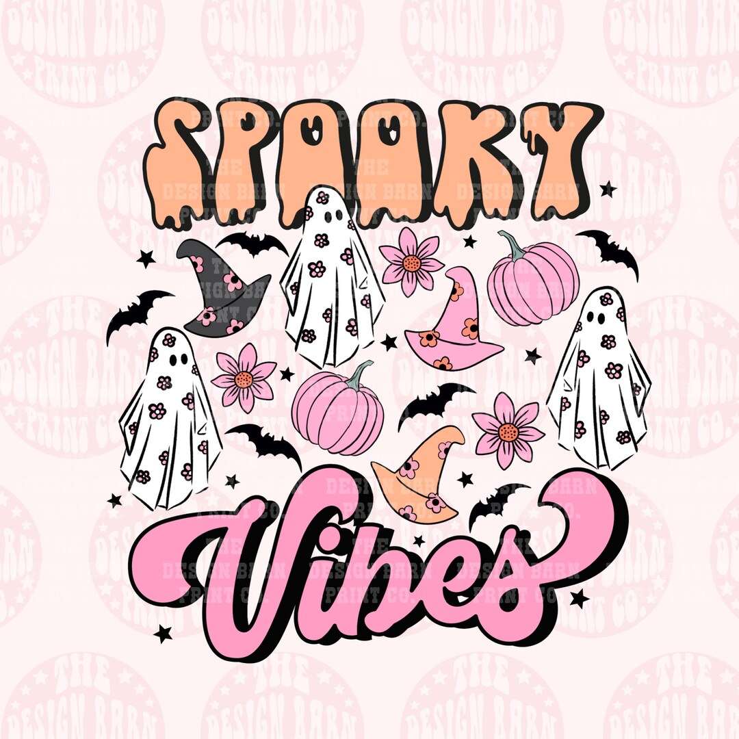 DIGITAL Spooky Vibes Halloween Png Halloween Design Cute Halloween Png ...
