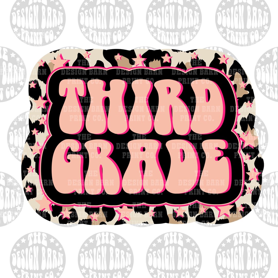 Back to School, Third Grade Printable, Third Grade PNG, First Day of ...