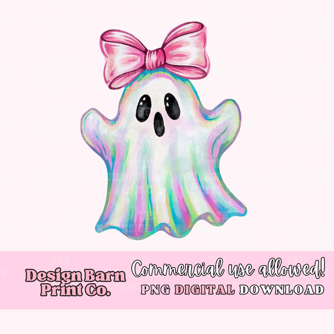Iridescent Ghost Png, Coquette Ghost Design, Retro Ghost Design ...