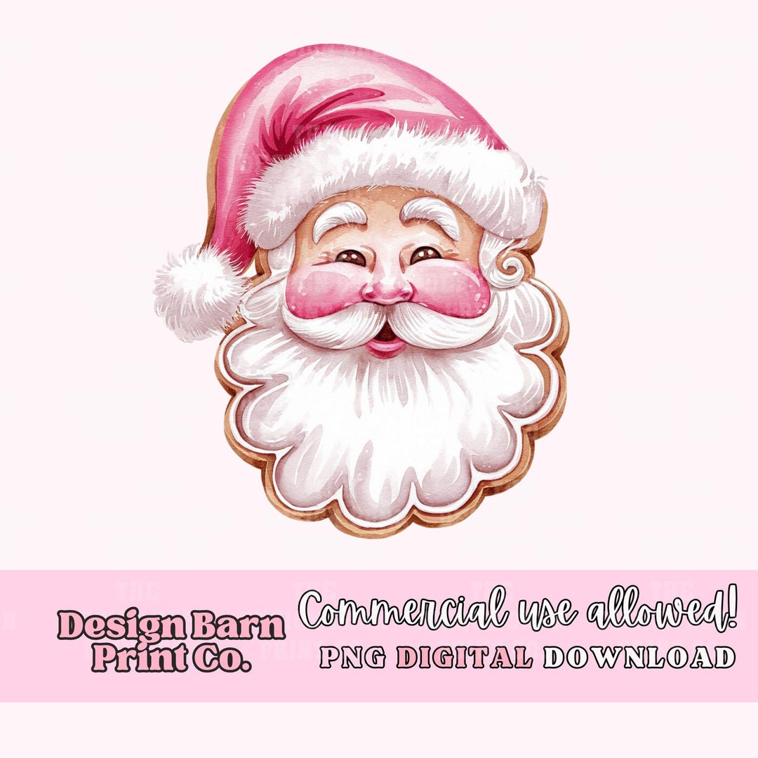Santa Cookie Png, Sugar Cookie Png, Christmas Baking Png, Coquette ...