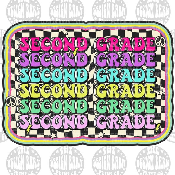 Back to School Second Grade PNG Retro School PNG First Day - Etsy