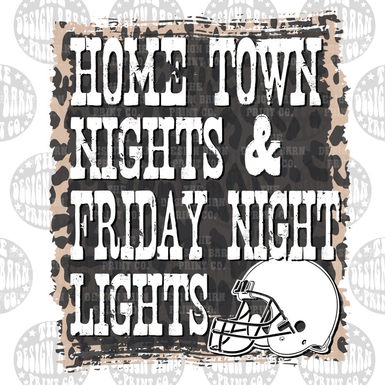 DIGITAL Home Town Nights and Friday Night Lights Design PNG - Etsy