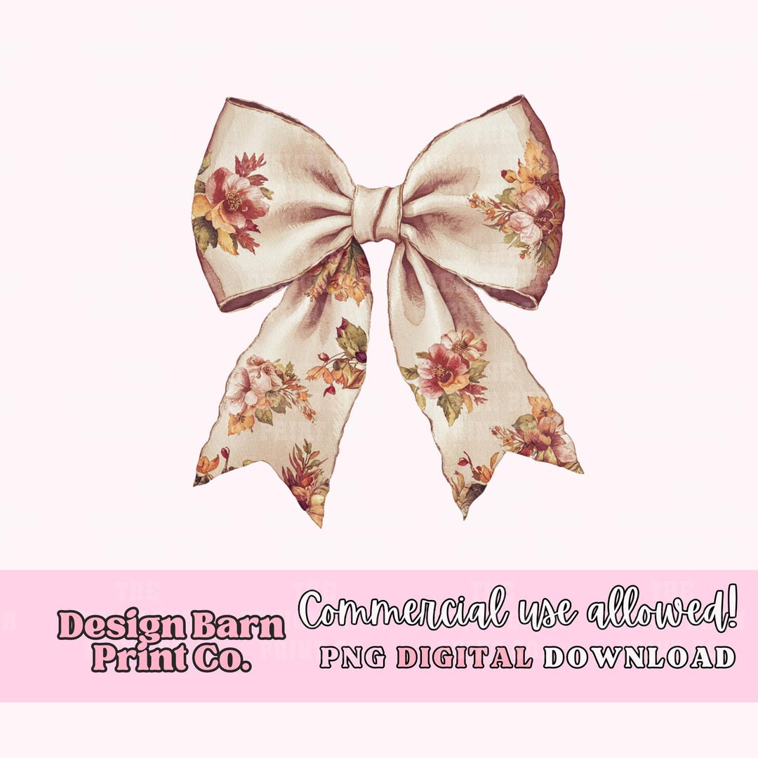 Coquette Fall Bow Png, Autumn Bow Png, Fall Coquette Bow Png, Fall ...