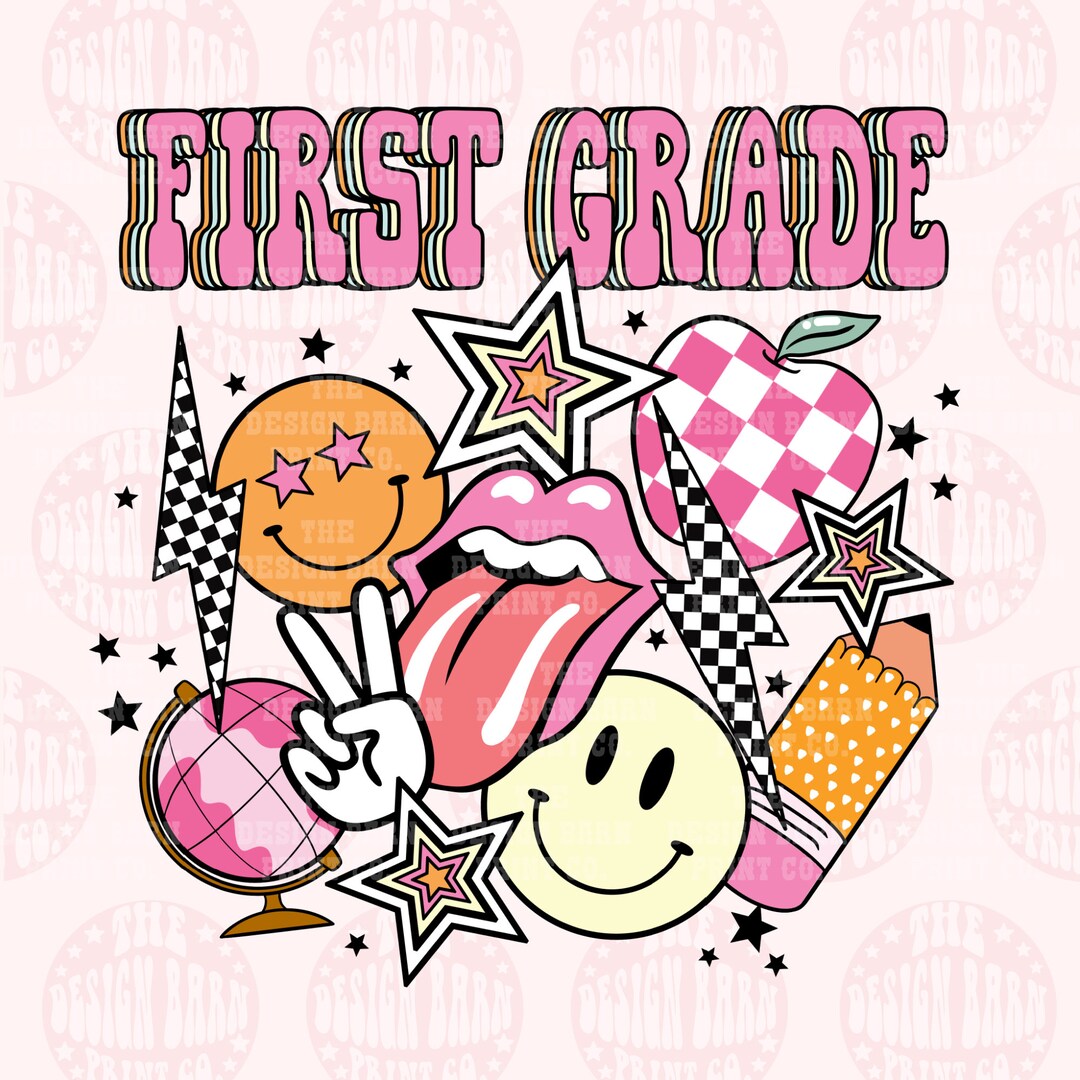 Back to School, First Grade Printable, First Grade PNG, First Day of ...