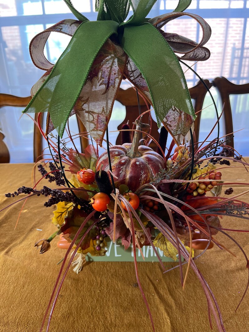 Rustic Fall 3D Centerpiece, Dining Table Fall Decor, Pumpkin 3D ...