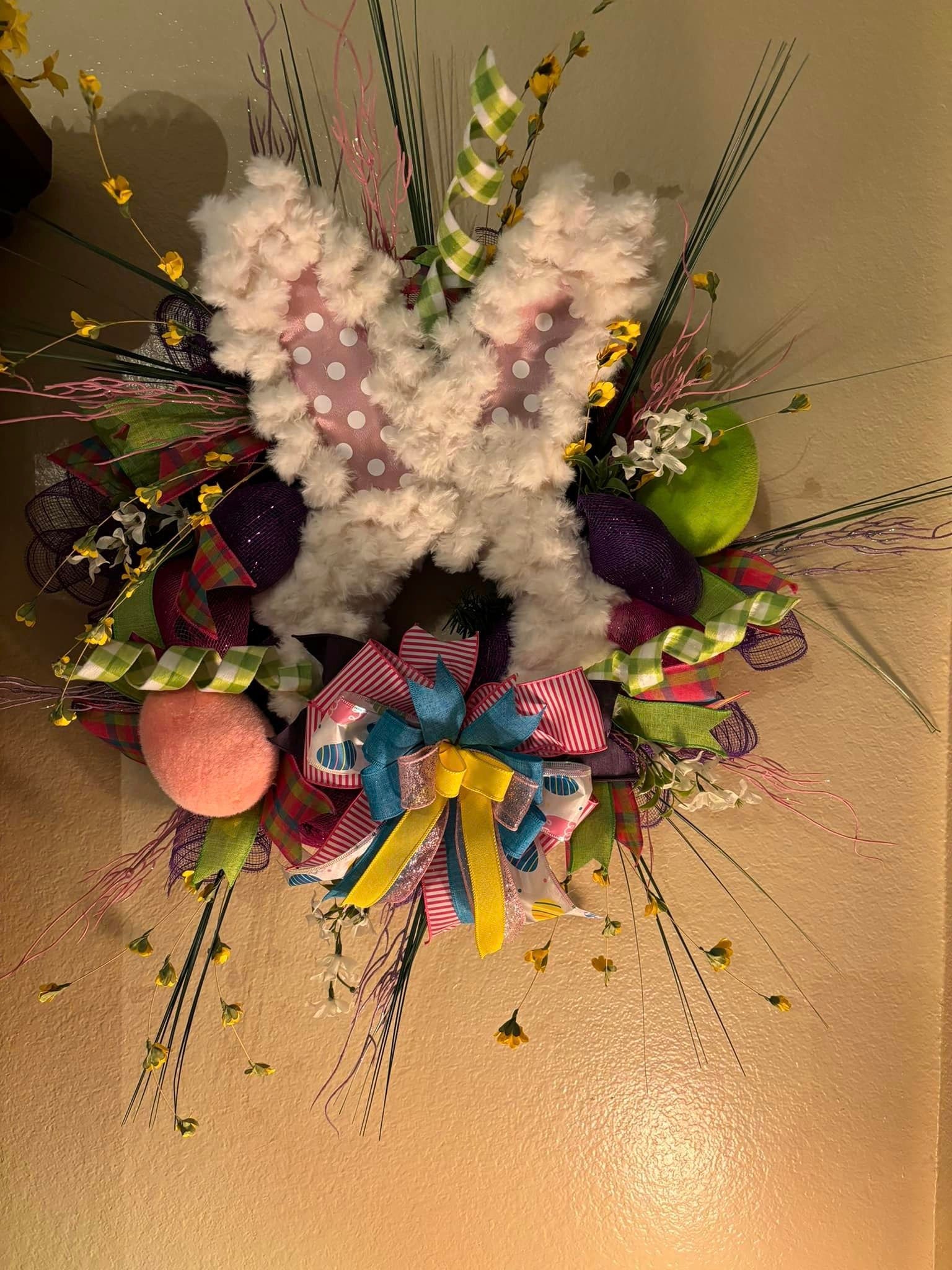 Bunny Wreath, Easter Bunny Wreath, Easter Wreath, Bunny Decor, Spring ...