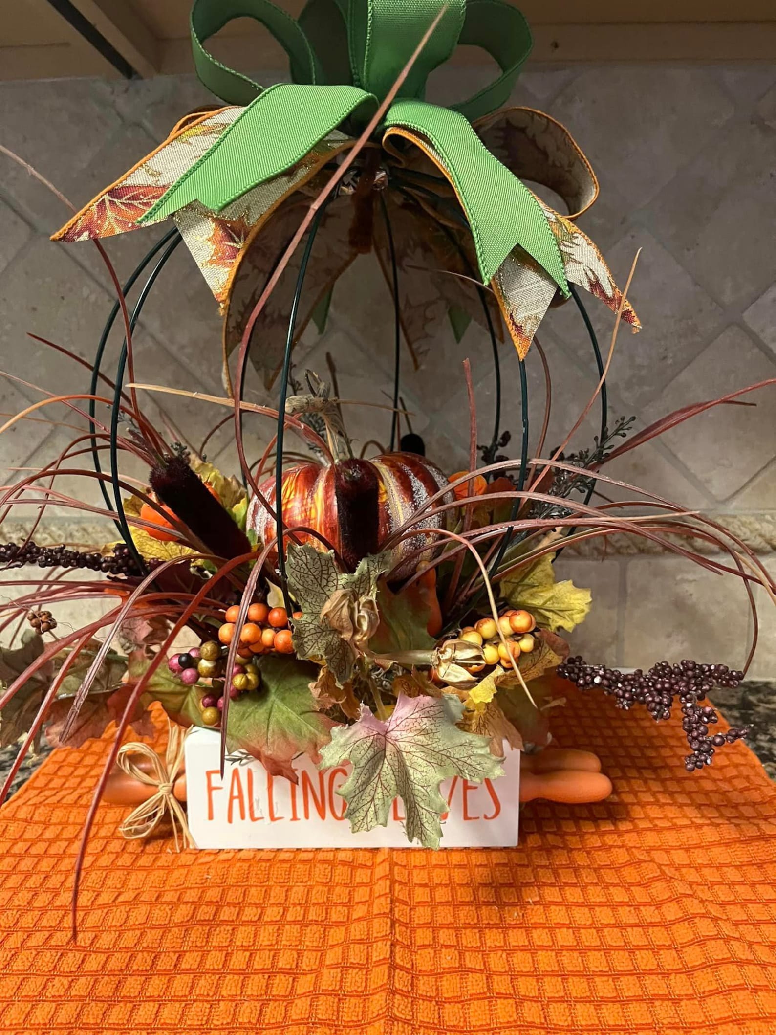 Rustic Fall 3D Centerpiece, Dining Table Fall Decor, Pumpkin 3D ...
