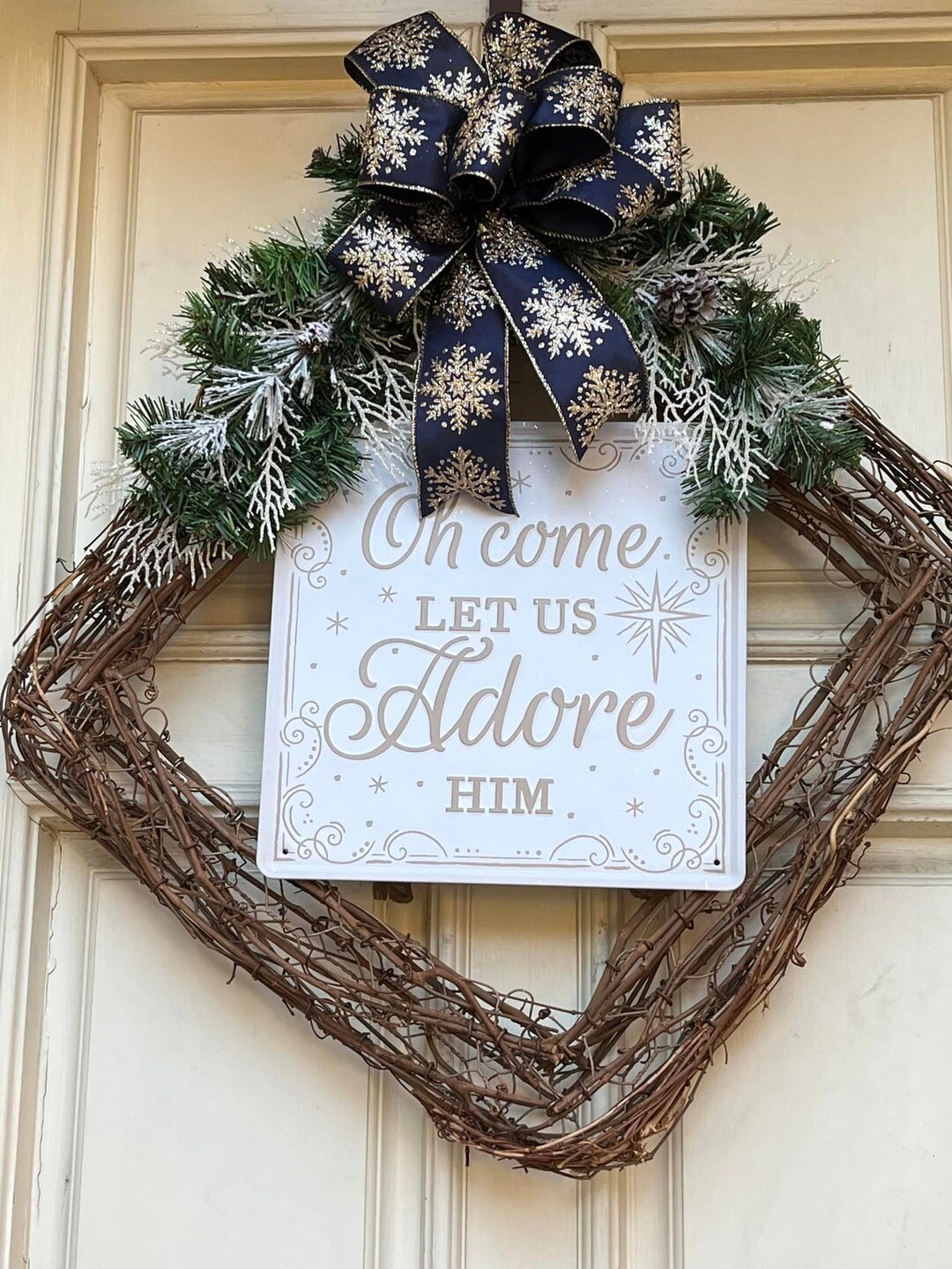 Religious Grapevine, O Come Let Us Adore Him, Christmas Grapevine ...