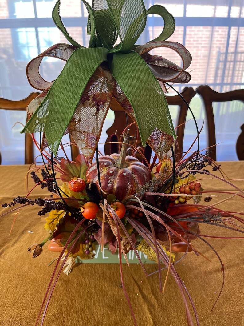 Rustic Fall 3D Centerpiece, Dining Table Fall Decor, Pumpkin 3D ...