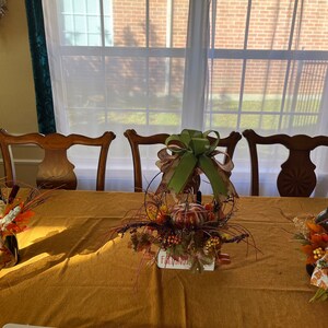 Rustic Fall 3D Centerpiece, Dining Table Fall Decor, Pumpkin 3D ...