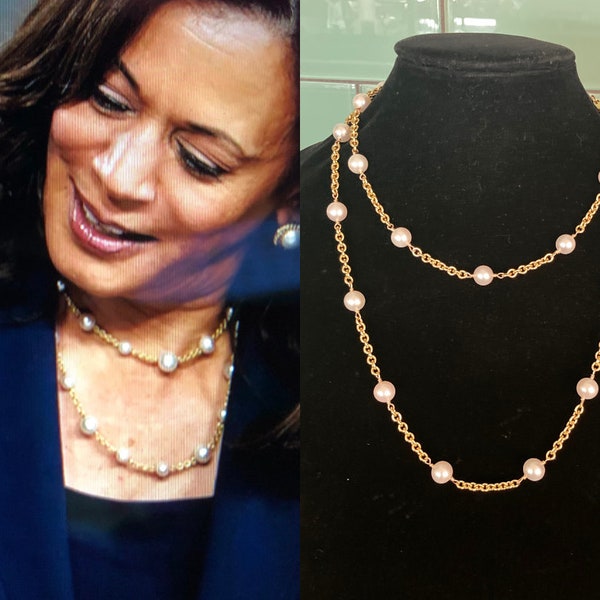 Kamala Harris Pearl Necklace - Etsy