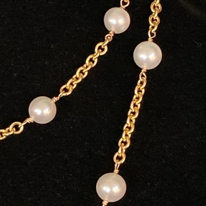Kamala Harris Iconic Pearl and Gold Station Necklace With THICK Gold ...