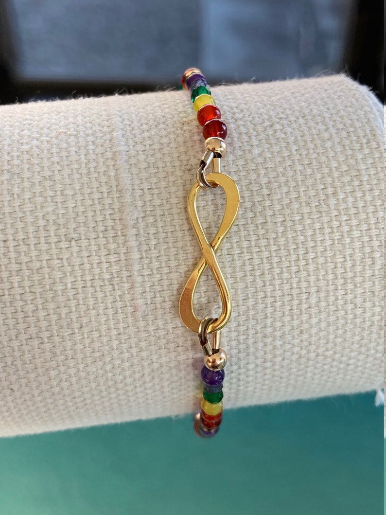 GOLD Autism Pride Bracelet Neurodiversity Jewelry Jewelry Rainbow ...
